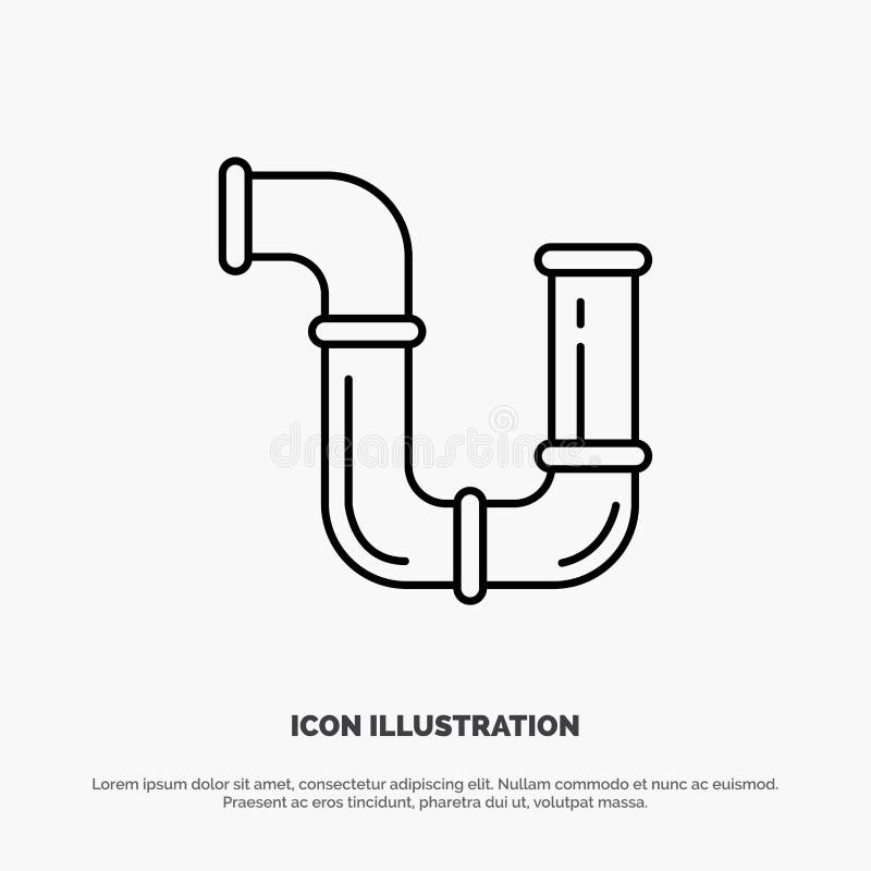 Pipe, Plumber, Repair, Tools, Water Line Icon Vector Stock Vector ...