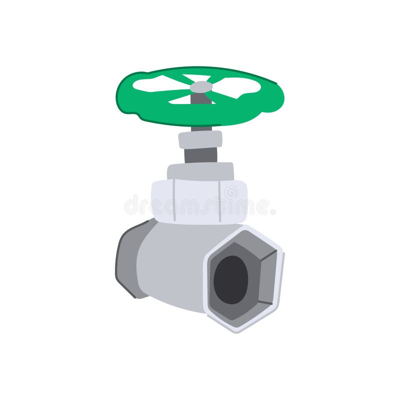 Pipe Plumbing Valve Cartoon Vector Illustration Stock Illustration ...