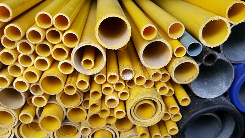 Pipe pvc yellow plastic stock photo. Image of yellow - 70923770