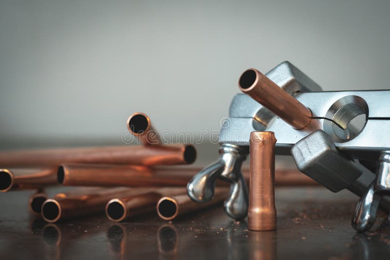 Pipework concept. stock image. Image of copper, line - 138425029
