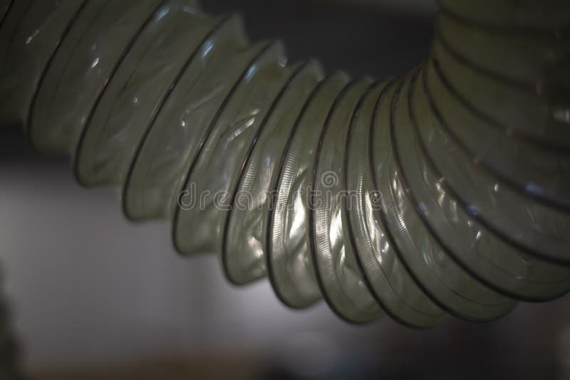 Ribbed Tube Made of Transparent Plastic. Stock Image - Image of ...