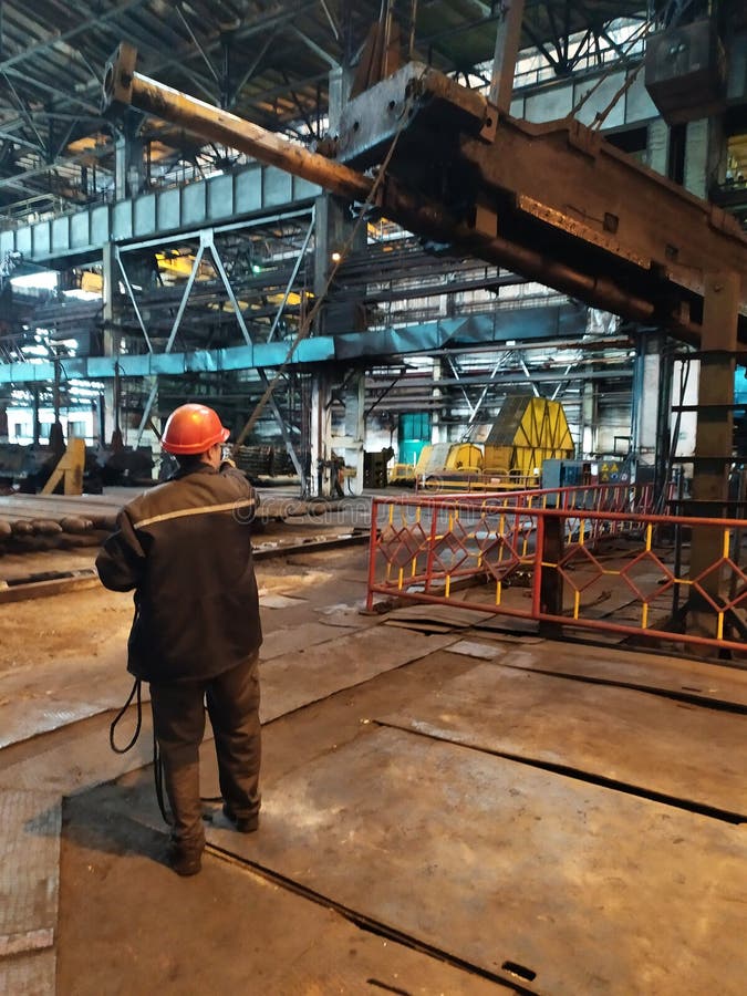 Pipe production workers. editorial stock photo. Image of glasses - 71436553
