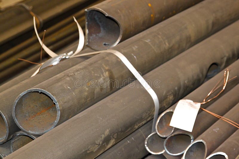 Pipe Section for Further Welding Stock Photo - Image of storage ...
