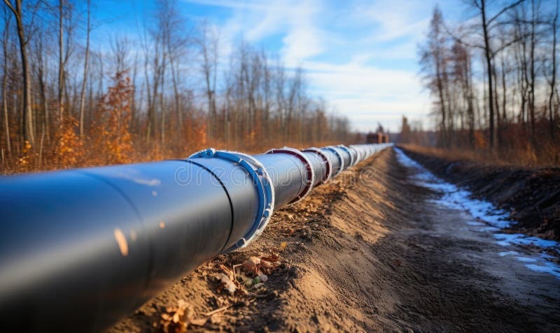 A Rustic Pipe Alongside a Serene Country Path Stock Illustration ...