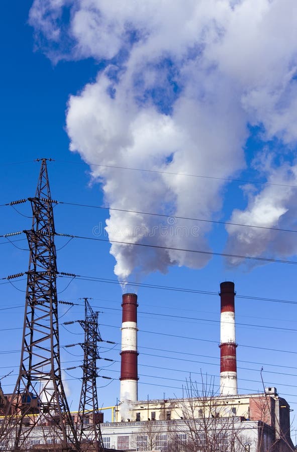 Pipe with smoke stock photo. Image of cold, contrasts - 11376650