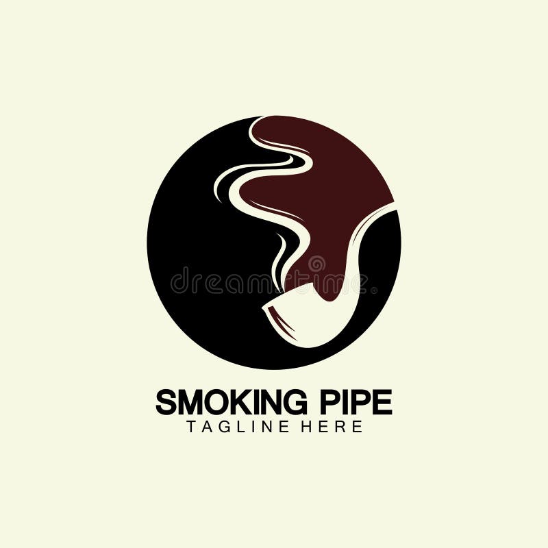 Pipe Smoking Logo Icon Vector Illustration Design.Tobacco, Cigar, Pipe ...