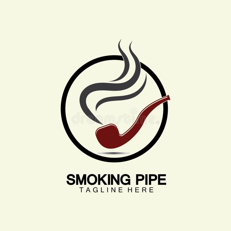 Pipe Smoking Logo Icon Vector Illustration Design.Tobacco, Cigar, Pipe ...