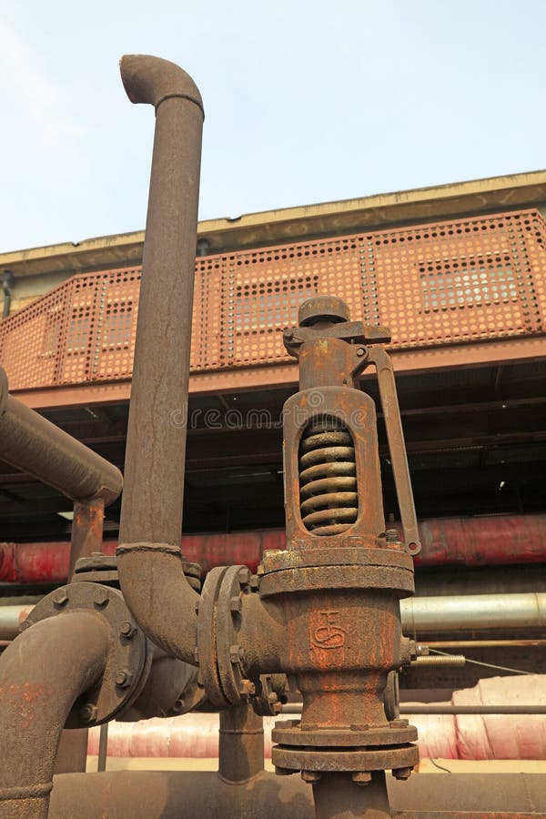 Pipe Spring and Workshop in the Factory Stock Photo - Image of support ...