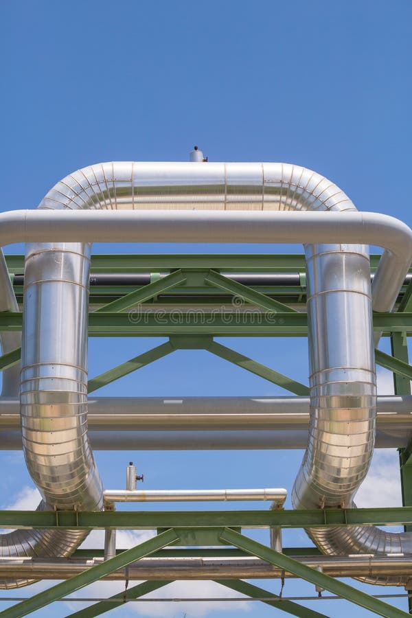 Pipe Structure with Blue Sky Stock Photo - Image of piping, metal: 95806922