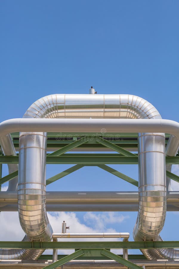 Structure with Piping in Refinery Plant Stock Photo - Image of ...