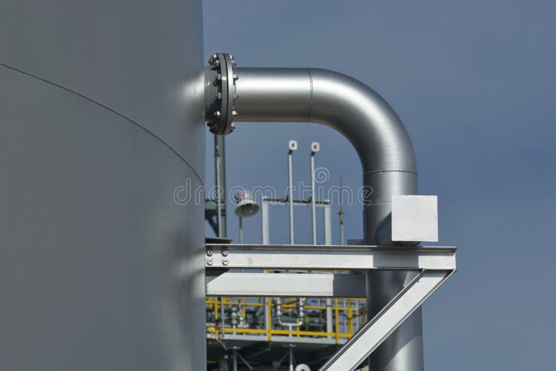 Pipe Support For Water Tank. Stock Photo - Image of pipeline ...