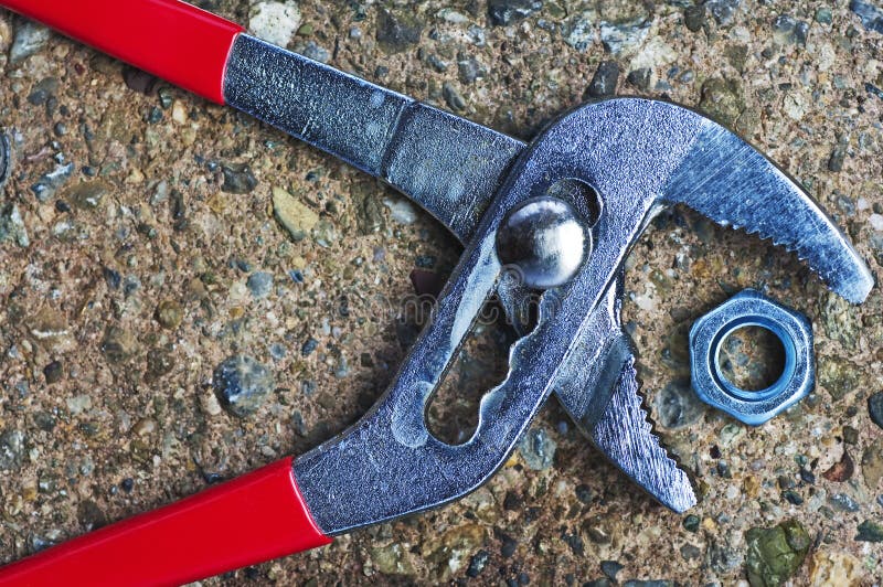 Pipe tongs stock photo. Image of plumber, machine, strong - 27930202