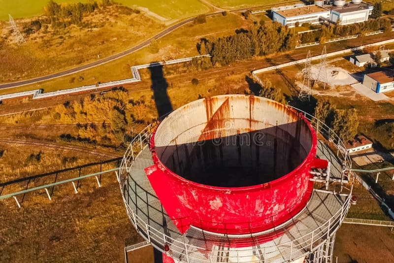 Pipe Top of Thermal Power Plant. Pipe of a Power Station Stock Image ...