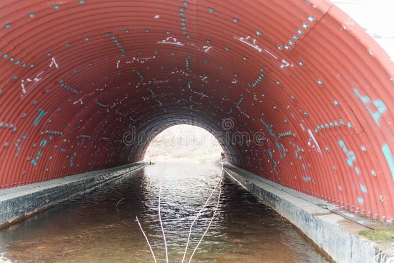 Pipe Under the Bridge. a Pipe for Discharge of Water Under the Bridge ...