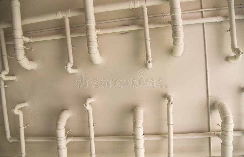 Pipe Under the Modern Building Stock Photo - Image of environmental ...