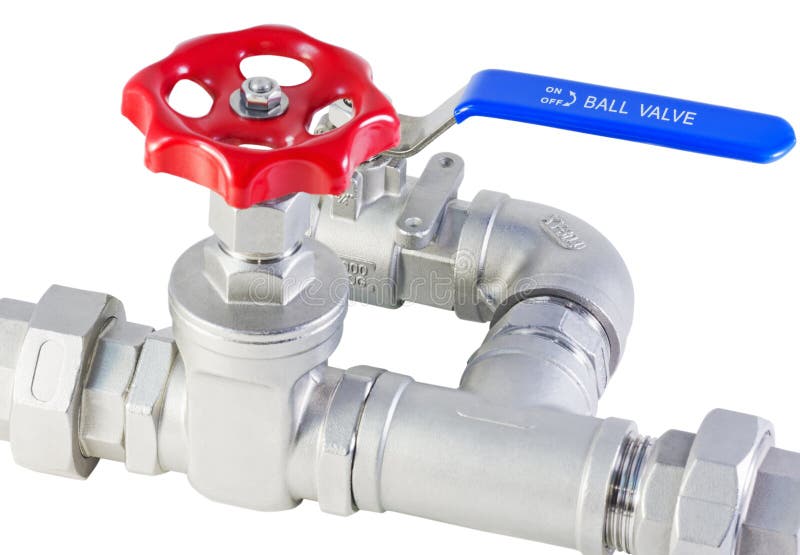 Pipe and valve stock image. Image of faucet, steel, build - 12823959