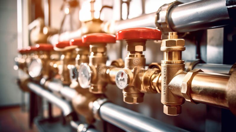 Pipe Valve Connection. Generative Ai Stock Illustration - Illustration ...