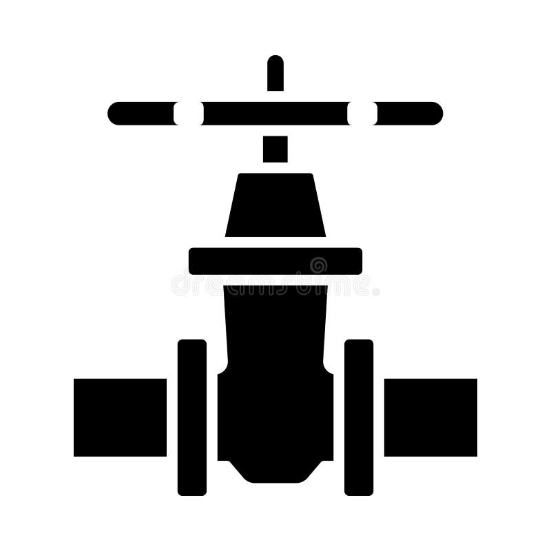 Pipe Valve Icon stock vector. Illustration of drain - 228958583