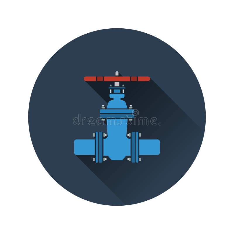 Pipe valve icon stock vector. Illustration of icon, color - 142054528