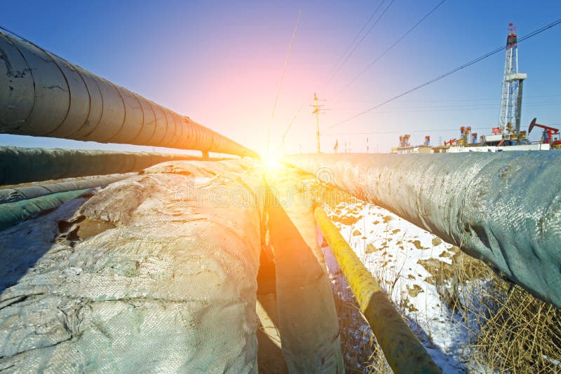 The Pipe and Valve Oil Fields Stock Image - Image of computer, vivid ...