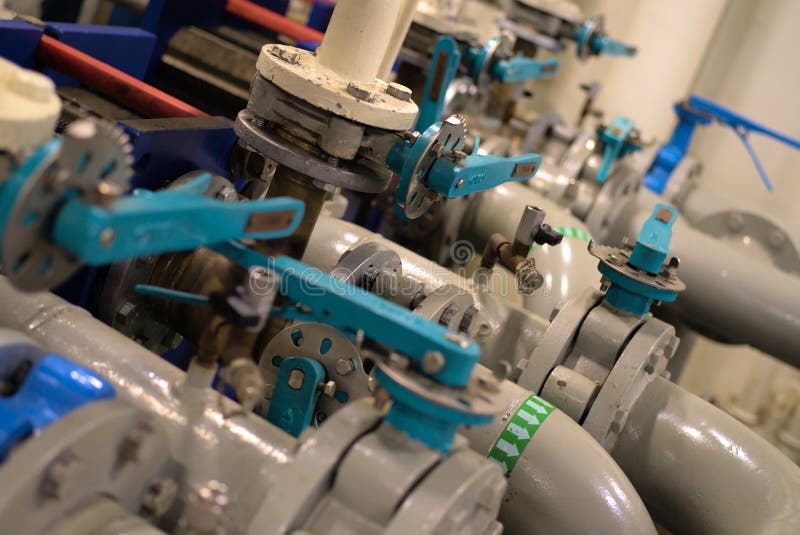 Modern Ship Engine Machinery and Industrial Spaces Stock Image - Image ...