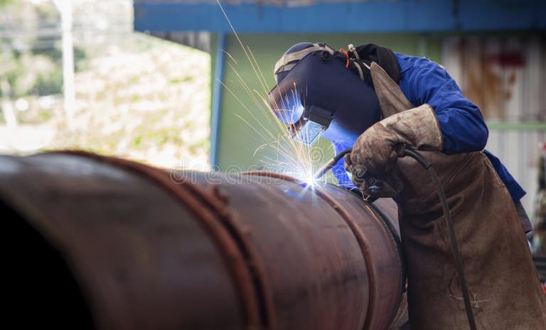 Pipe welding stock photo. Image of manufacture, labor - 48648856