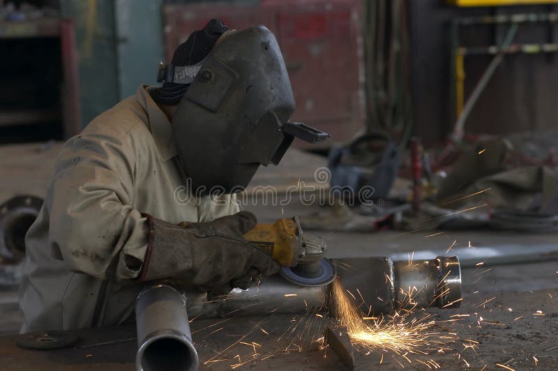 Pipe work stock photo. Image of laboring, technology, grinder - 856098
