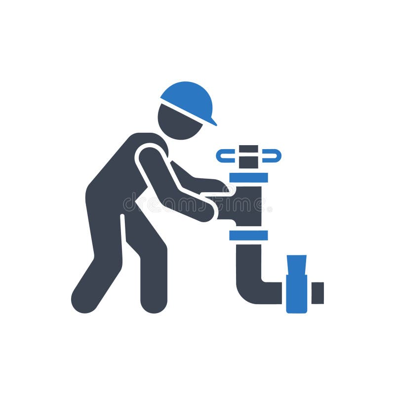 Pipe Work Repair Icon stock illustration. Illustration of work - 373152128