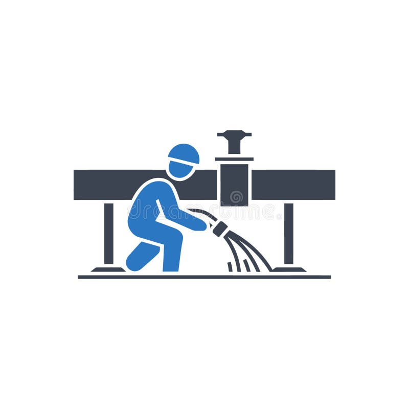 Pipe Worker Icon stock vector. Illustration of construction - 373151768