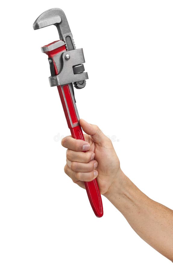 Pipe Wrench Tool Hand stock image. Image of steel, hold - 58504631