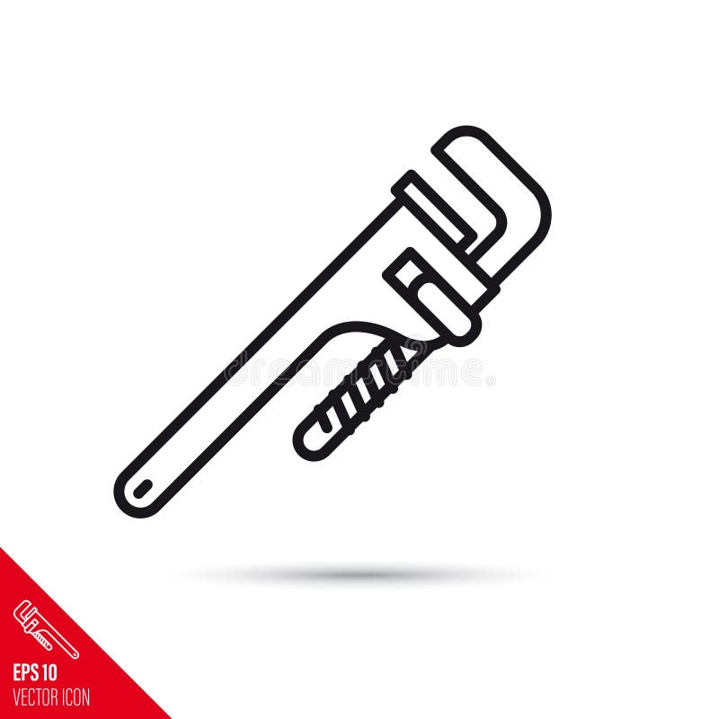 Pipe Wrench Logo Letter B Facility Builder Service Stock Vector ...
