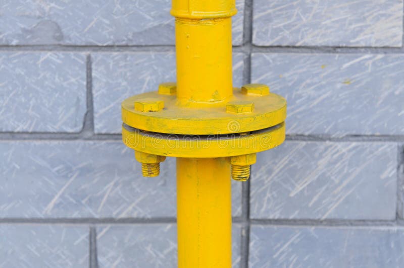 Pipe and yellow valve stock image. Image of pipe, control - 275296221