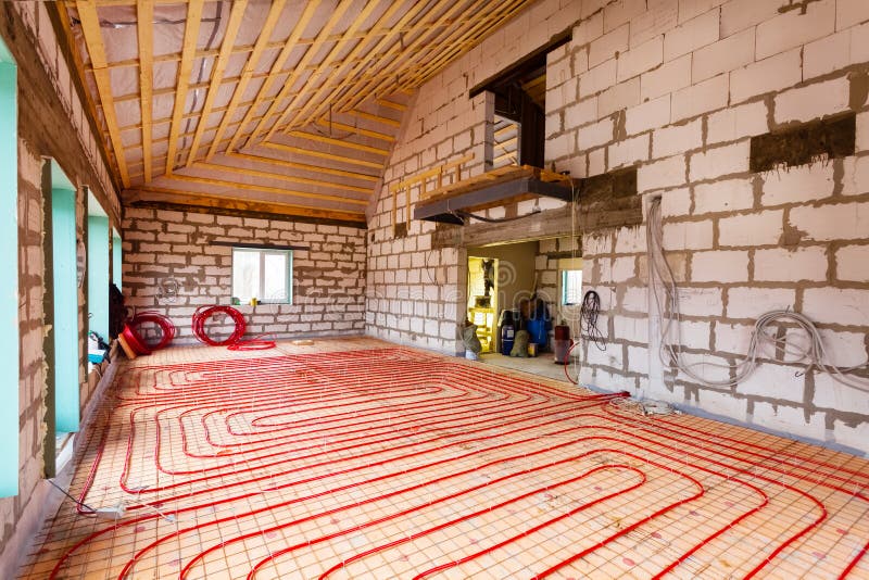 Pipefitter Installing System of Heating or Underfloor Heating ...