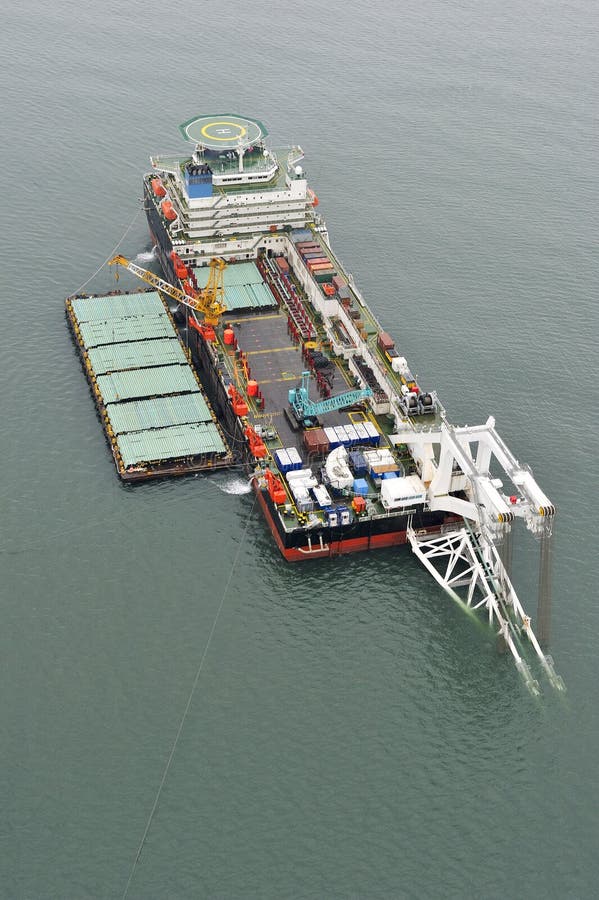 Pipelaying Barge Working In North Sea Stock Photo - Image of norway ...