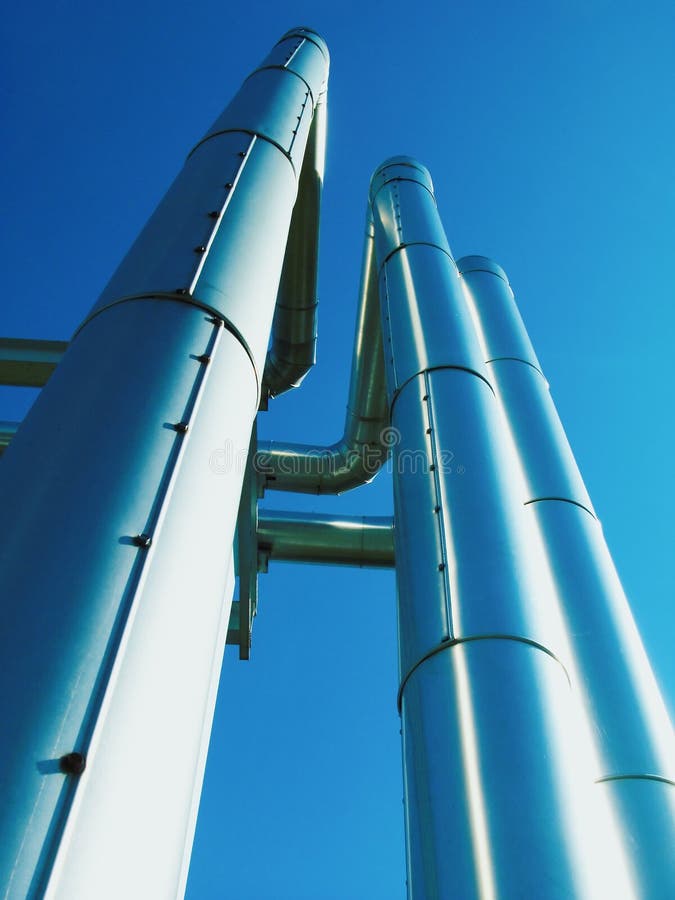 Refinery piping stock image. Image of chemistry, metal - 16956383