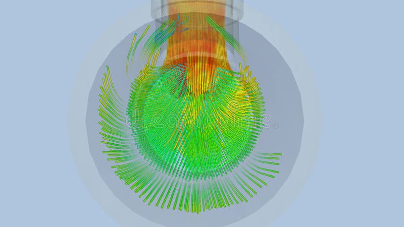 CFD Simulation - Pipeline Branches Airflow Simulation Stock Video ...