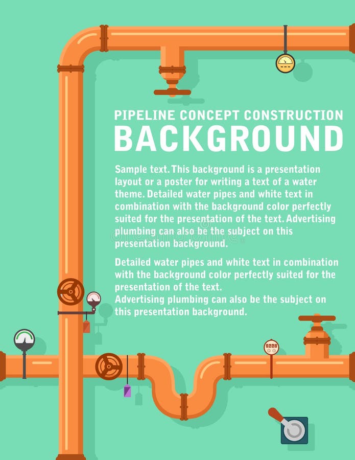 Pipeline Concept Construction Background Stock Vector - Illustration of ...