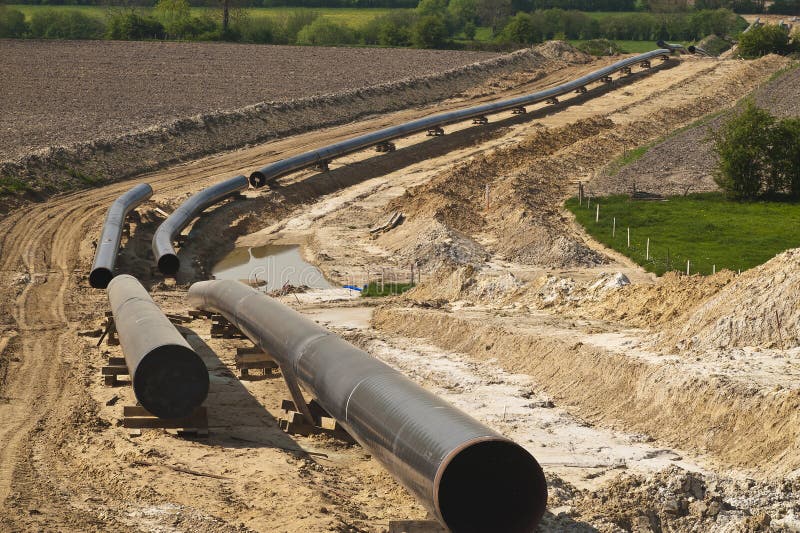Pipeline construction stock image. Image of engineering - 19244407