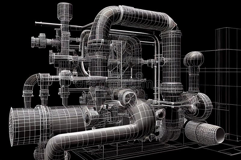 Pipeline Construction Created with Generative Ai Stock Illustration ...