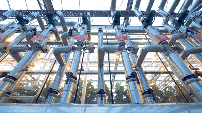 Pipeline Construction in a Factory Floor. Stock Video - Video of pipe ...