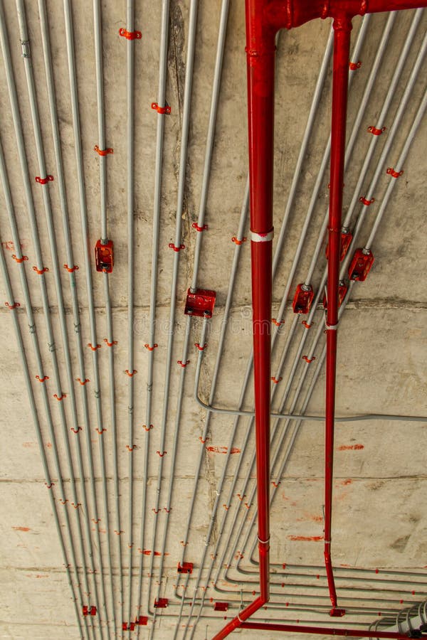 Pipeline for Electrical Wire that Install at Ceiling Stock Photo ...