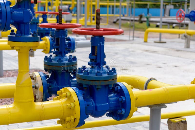 Natural Gas Compressor Station Equipment Stock Photo - Image of ...