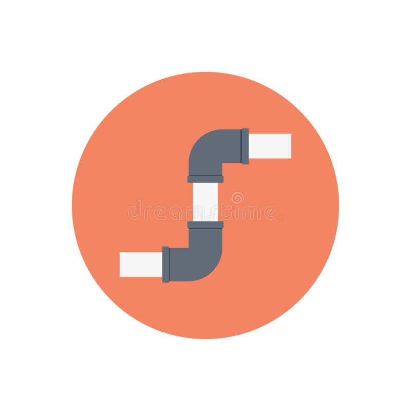 Pipeline flat color icon stock vector. Illustration of icon - 193935853