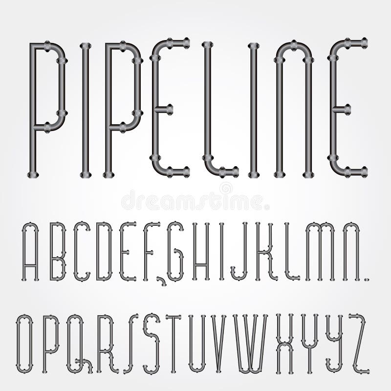 Water Pipe Alphabet Font Character Stock Vector - Illustration of icon ...