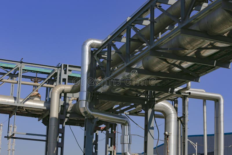 The Pipeline on the Industrial Equipment Stock Image - Image of ...