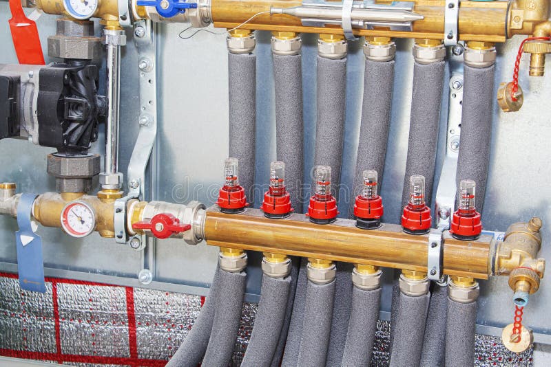 Pipeline Installation of the Heating System, Connection of Underfloor ...