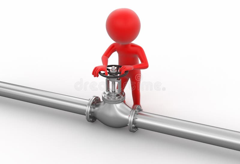 Pipeline and Man stock illustration. Illustration of open - 51921522