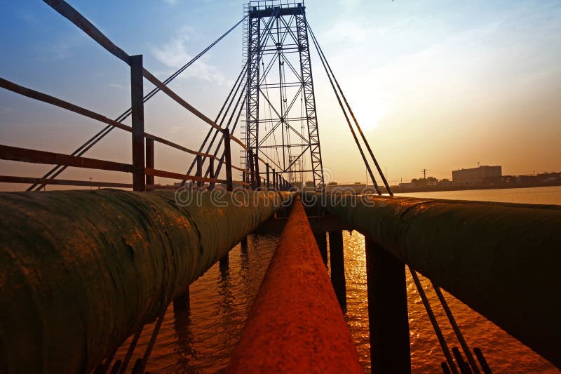 Pipeline of oil fields stock photo. Image of drainage - 274032980