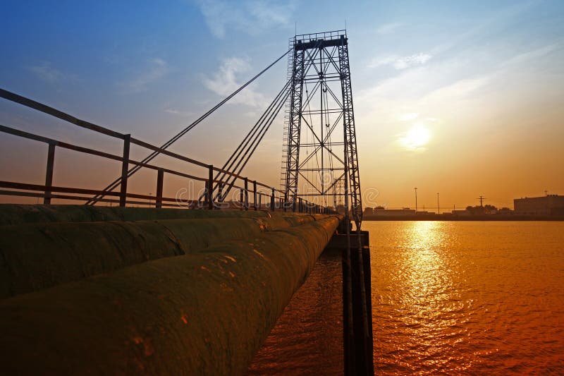 Pipeline of oil fields stock image. Image of pipe, electricity - 286218397