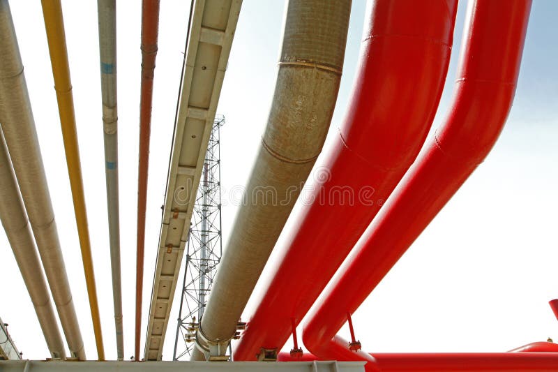 Pipeline of oil fields stock illustration. Illustration of computer ...